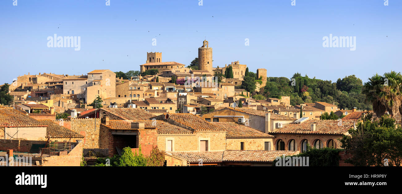 View of old Pals, Costa Brava, Spain Stock Photo - Alamy