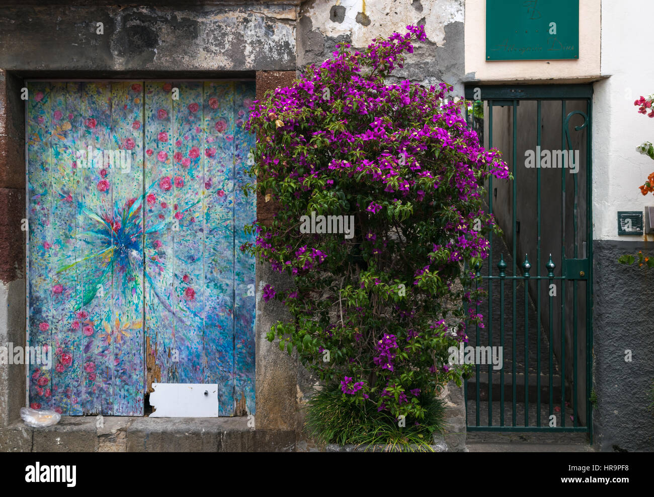 Unique doors, Funchal, Madeira, Portugal Europe Stock Photo - Alamy