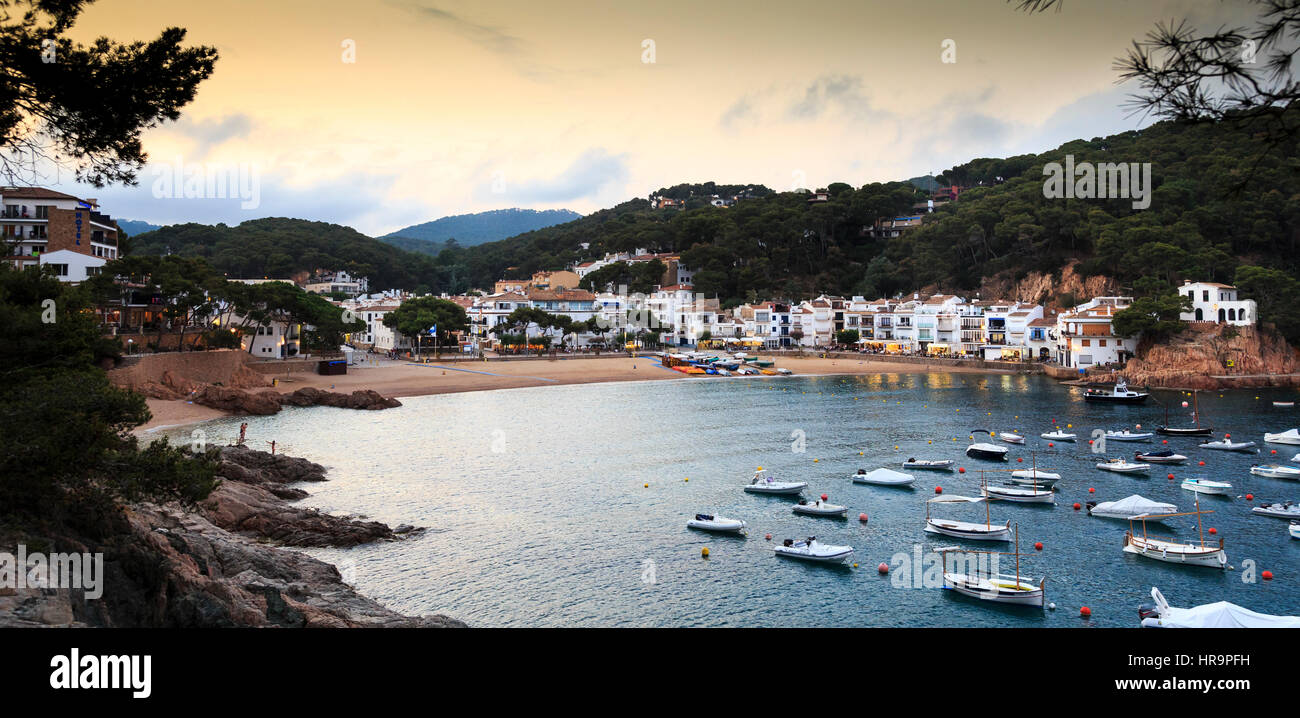 Tamariu at sunset ,Costa Brava, Spain Stock Photo - Alamy