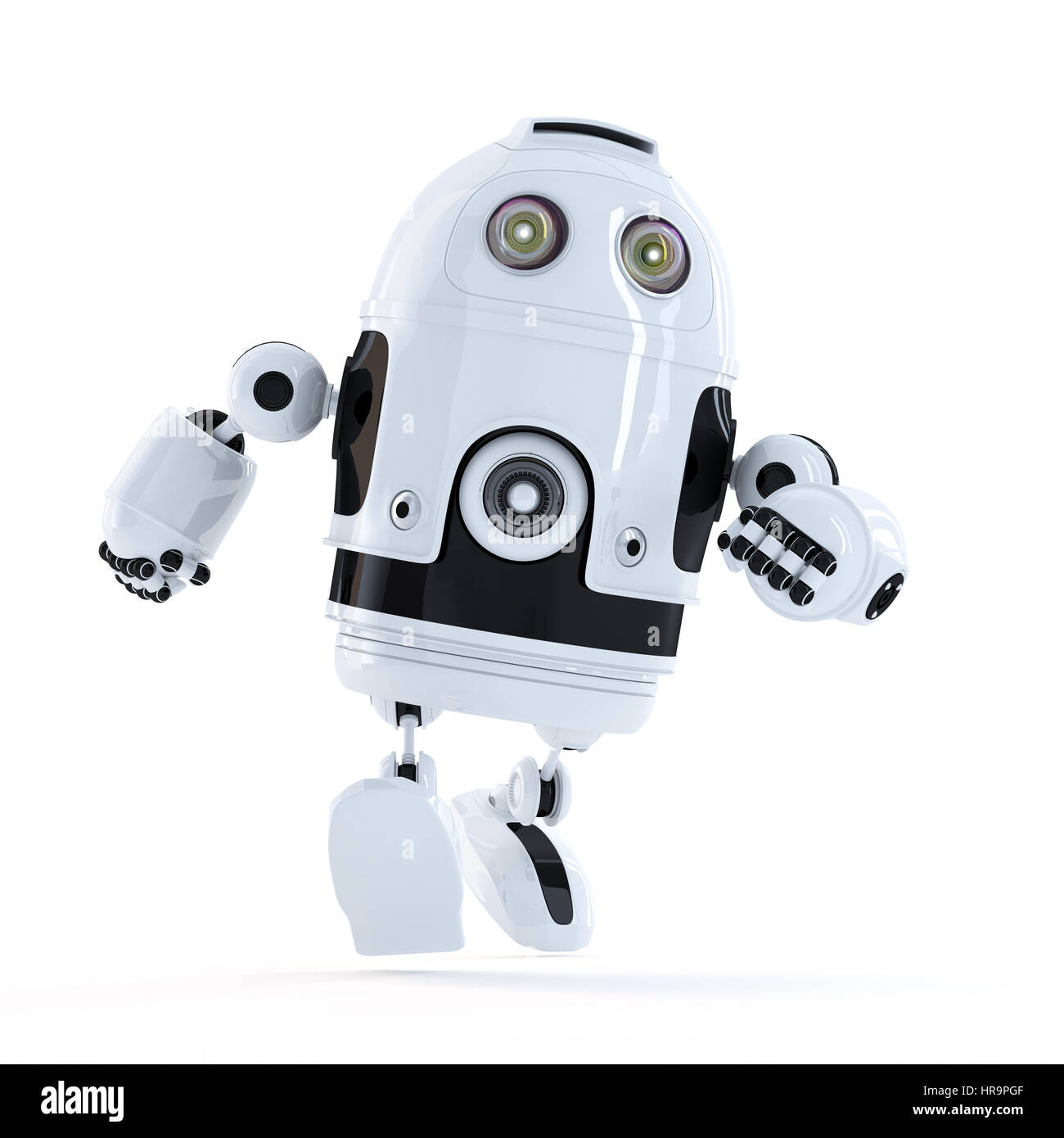 Friendly android robot character Cut Out Stock Images & Pictures - Alamy