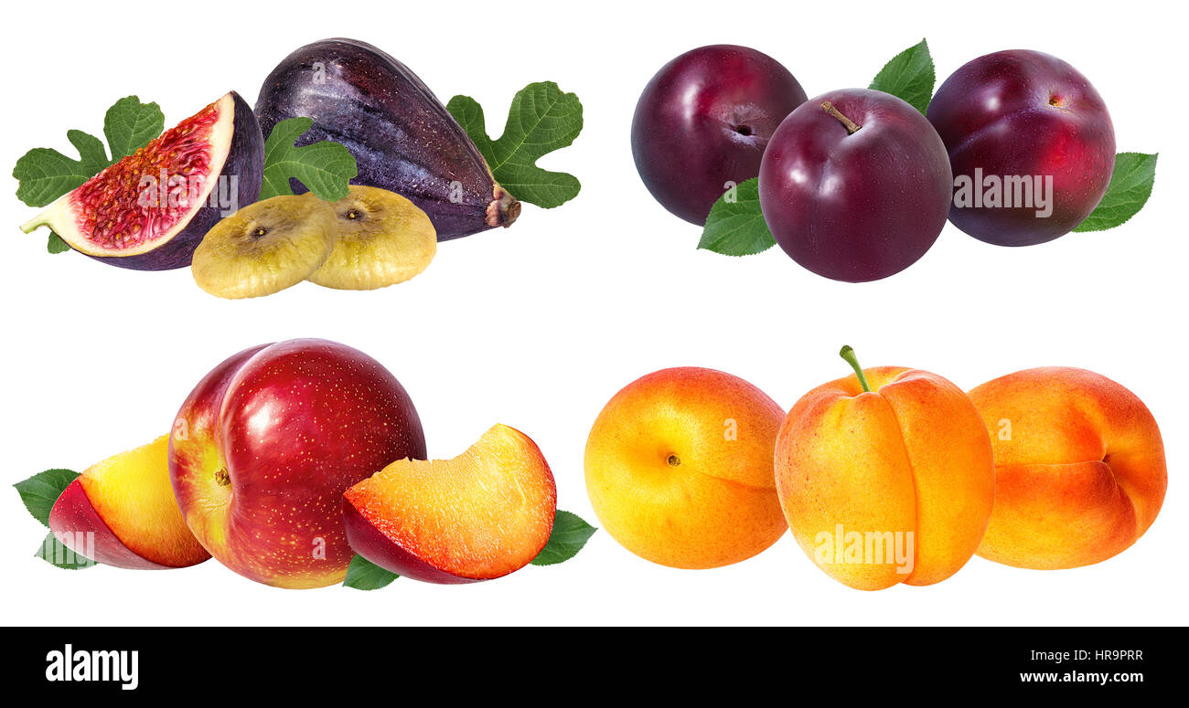 Collection of fruits isolated on white background Stock Photo - Alamy