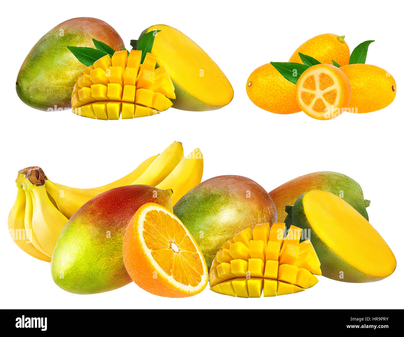 Collection of fruits isolated on white background Stock Photo - Alamy