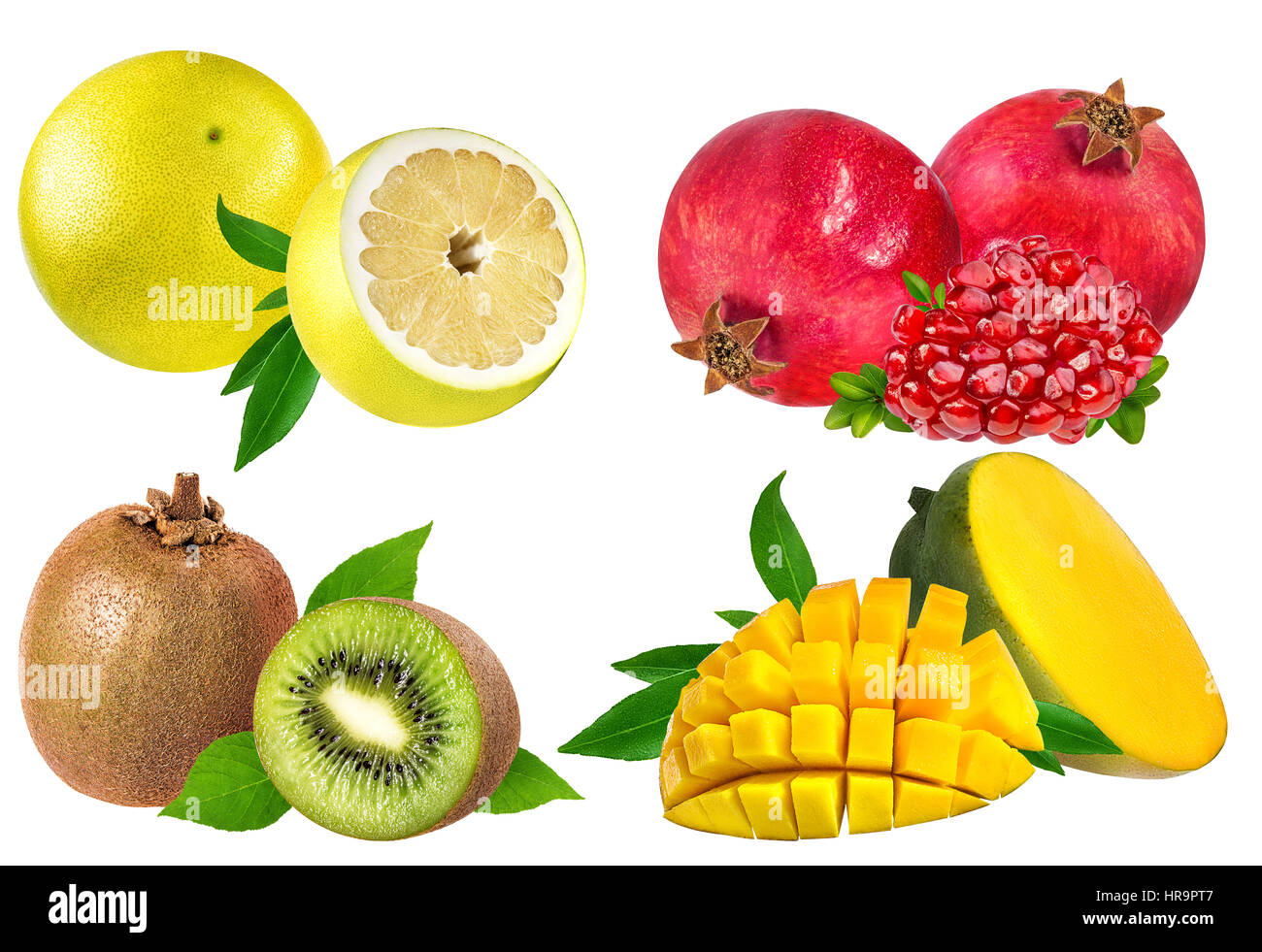 Collection of fruits isolated on white background Stock Photo - Alamy