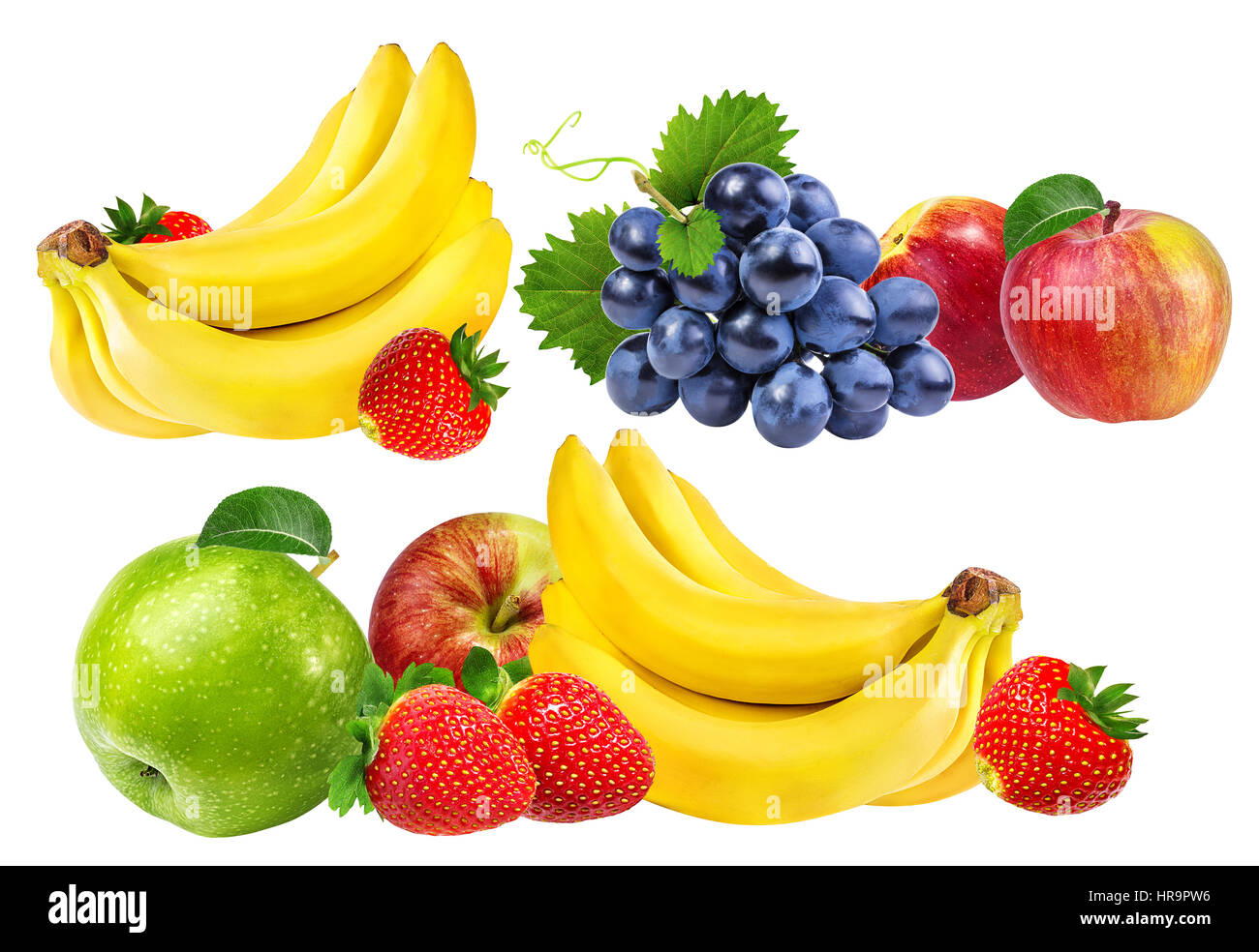 Collection of fruits isolated on white background Stock Photo - Alamy