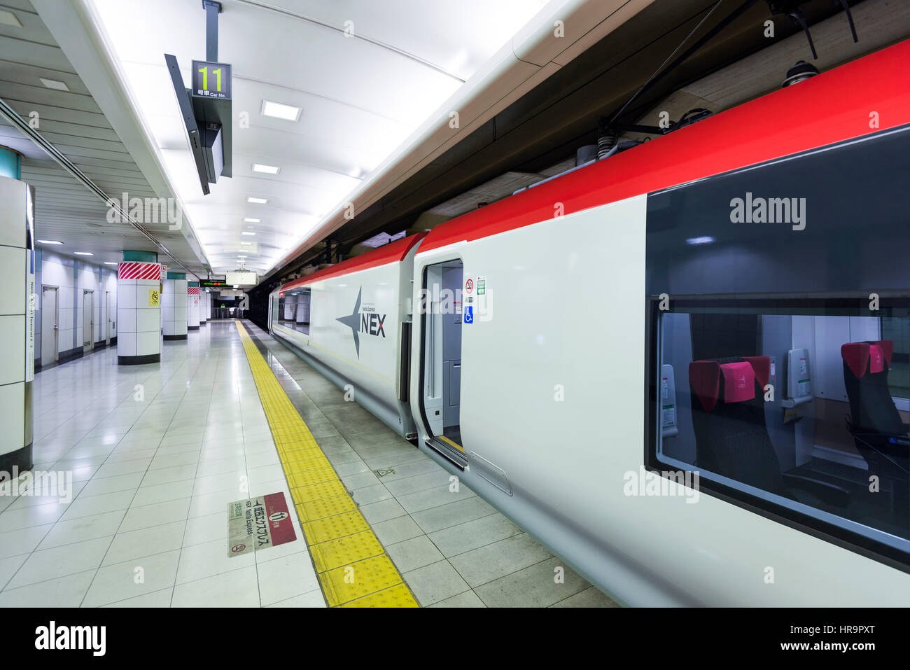 Narita Express Train at Narita International Airport Station, Japan ...