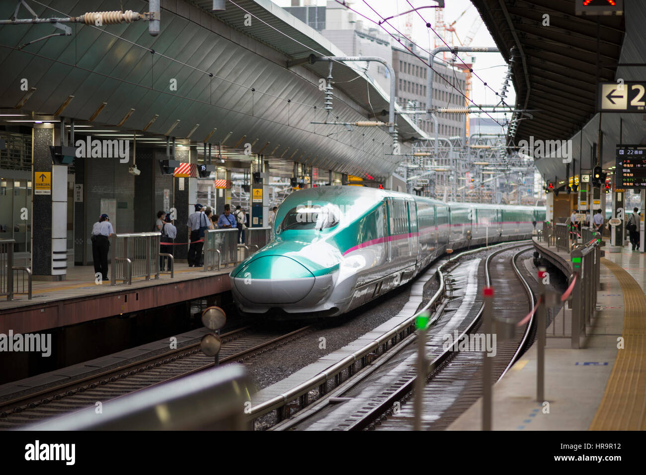 The E5 series is a high-speed train operated by East Japan Railway Company (JR East Stock Photo ...