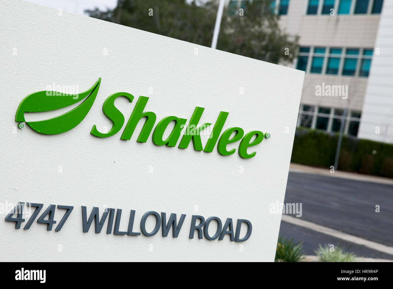 A logo sign outside of the headquarters of the Shaklee Corporation in ...