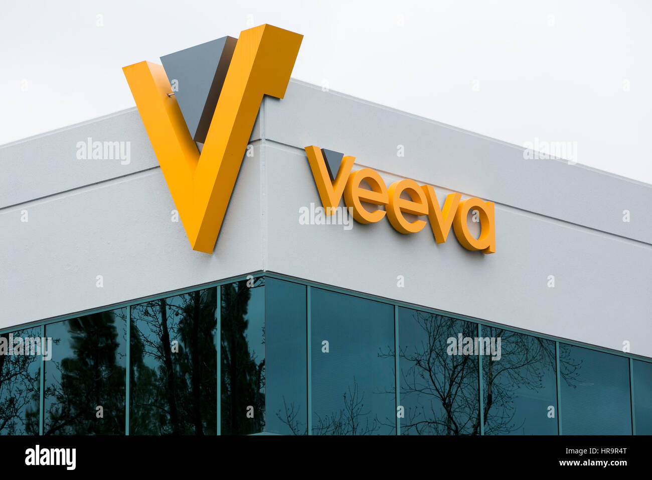 A logo sign outside of the headquarters of Veeva Systems in Pleasanton ...