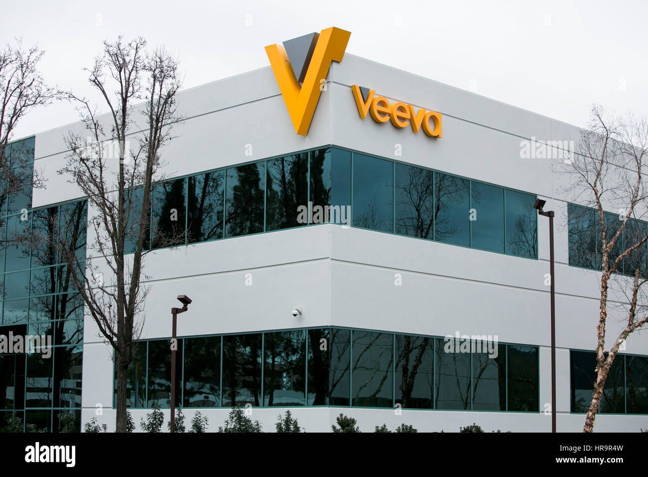 A logo sign outside of the headquarters of Veeva Systems in Pleasanton ...