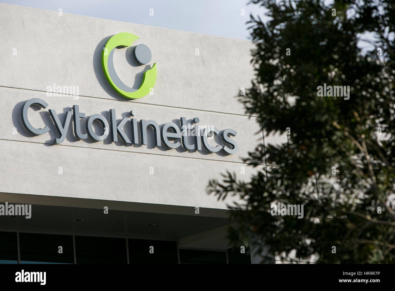 A logo sign outside of the headquarters of Cytokinetics in South San ...