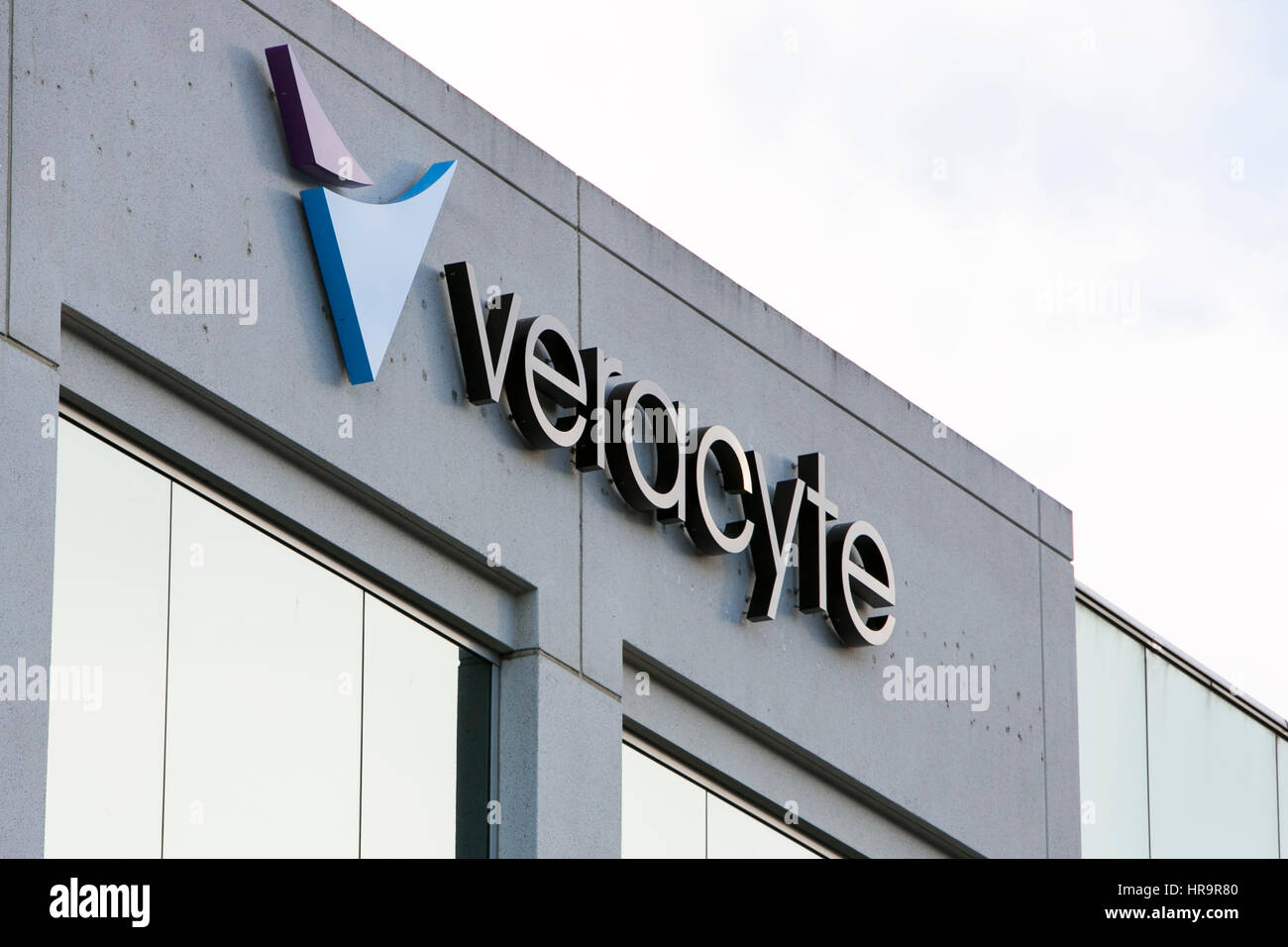 A logo sign outside of the headquarters of Veracyte in South San ...