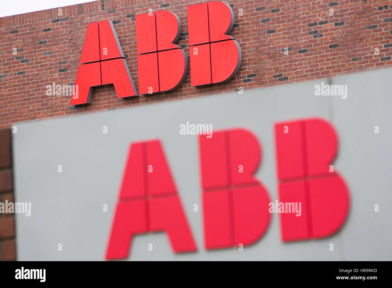 A logo sign outside of a facility occupied by the ABB Group in San Jose ...