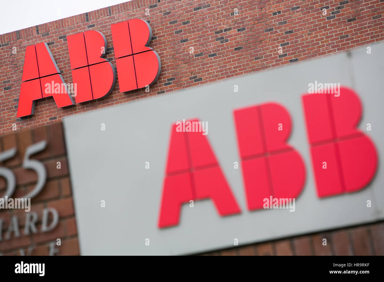 A logo sign outside of a facility occupied by the ABB Group in San Jose ...