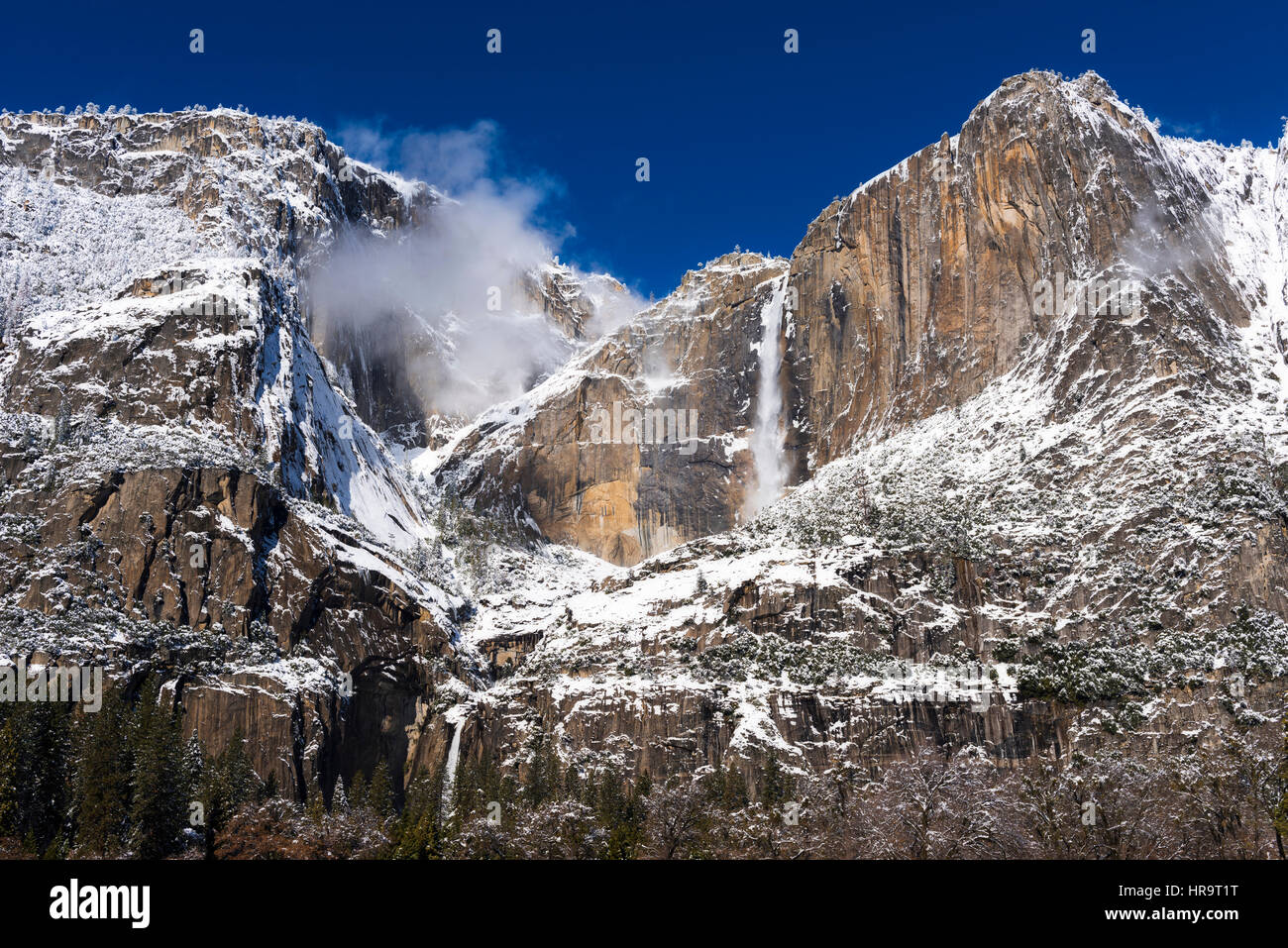 Yosemite Falls after a winter storm, Yosemite National Park, California ...