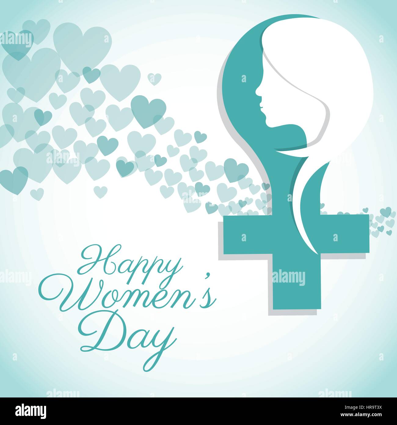 happy womens day female symbol card Stock Vector Image & Art - Alamy