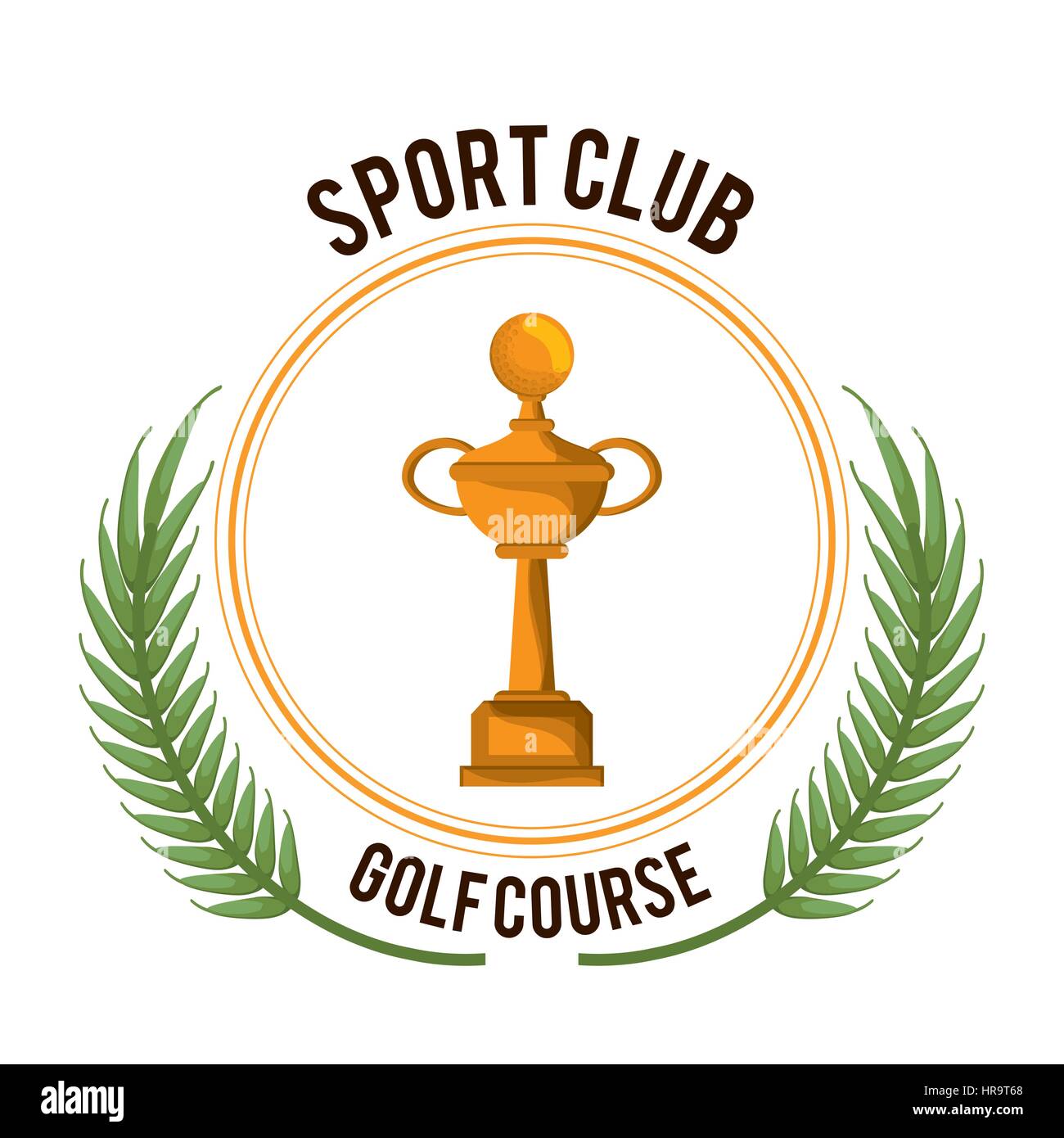 Golf Club Championship Trophy Vector Stock Photos & Golf Club ...
