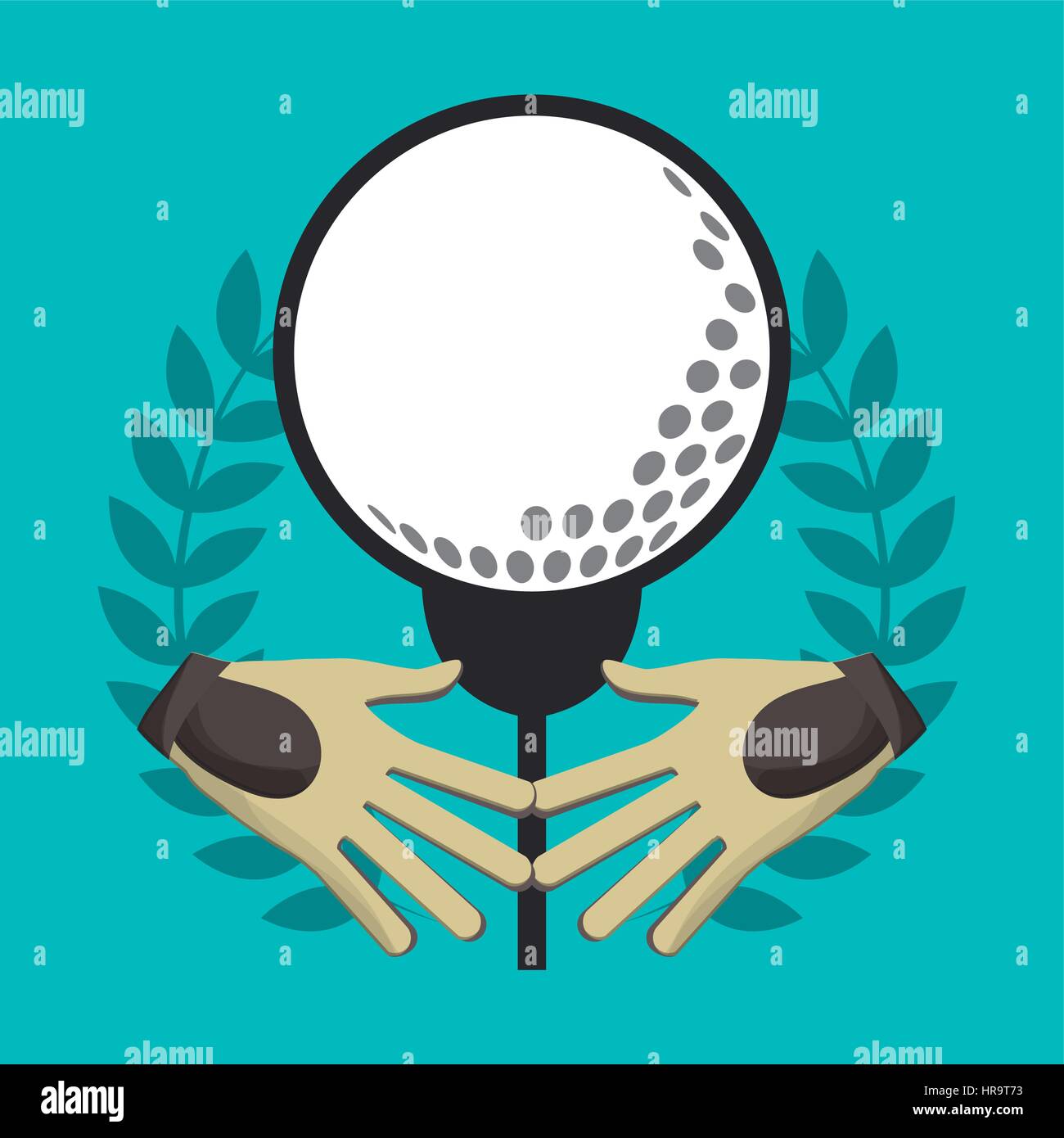 Golf ball trajectory Stock Vector Images - Alamy
