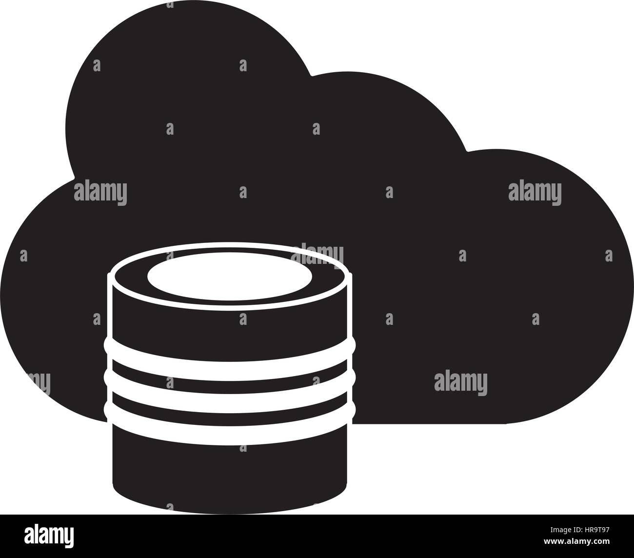 cloud data base technology pictogram Stock Vector Image & Art - Alamy