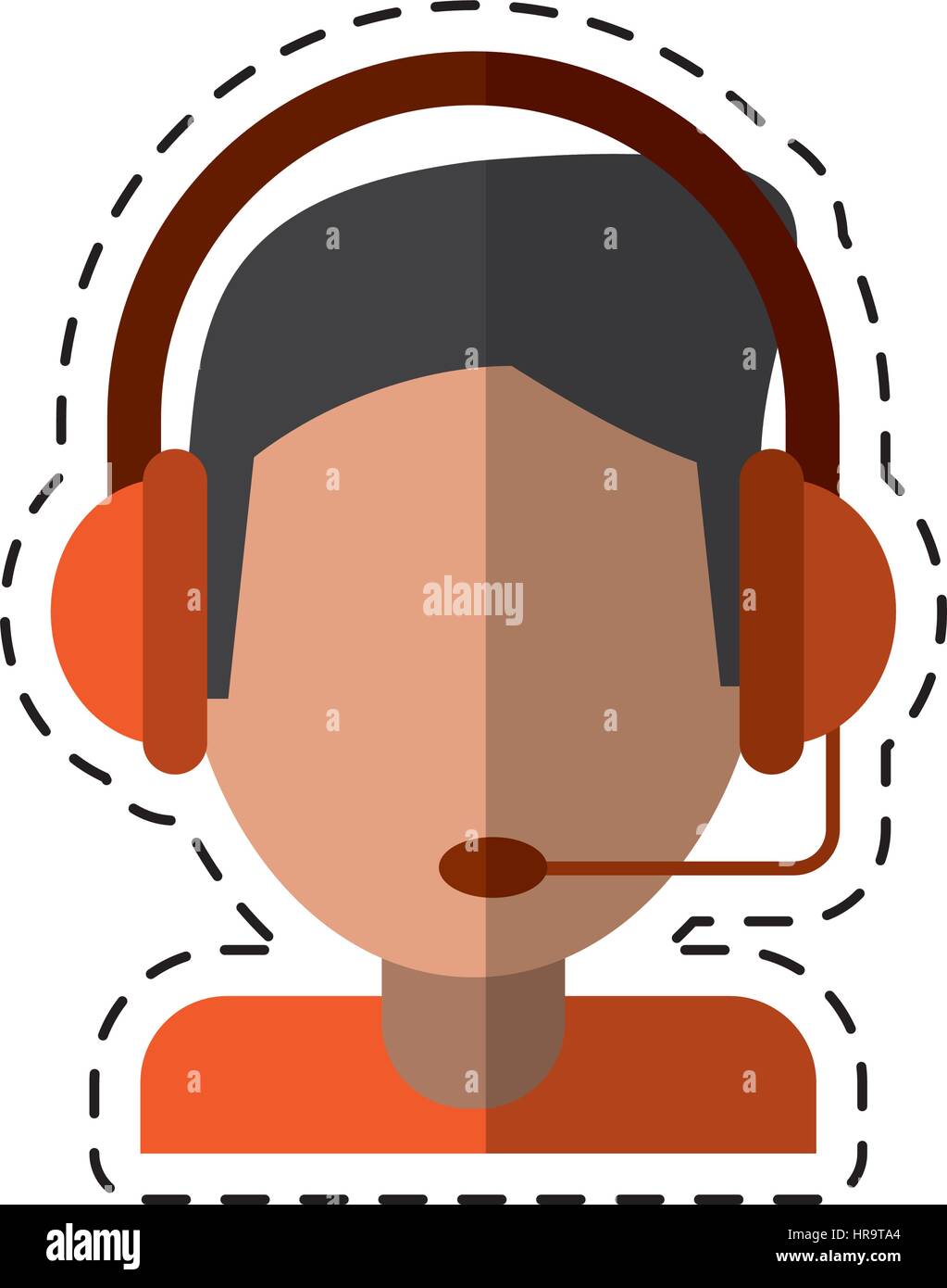 cartoon video gamer with headset Stock Vector Image & Art - Alamy