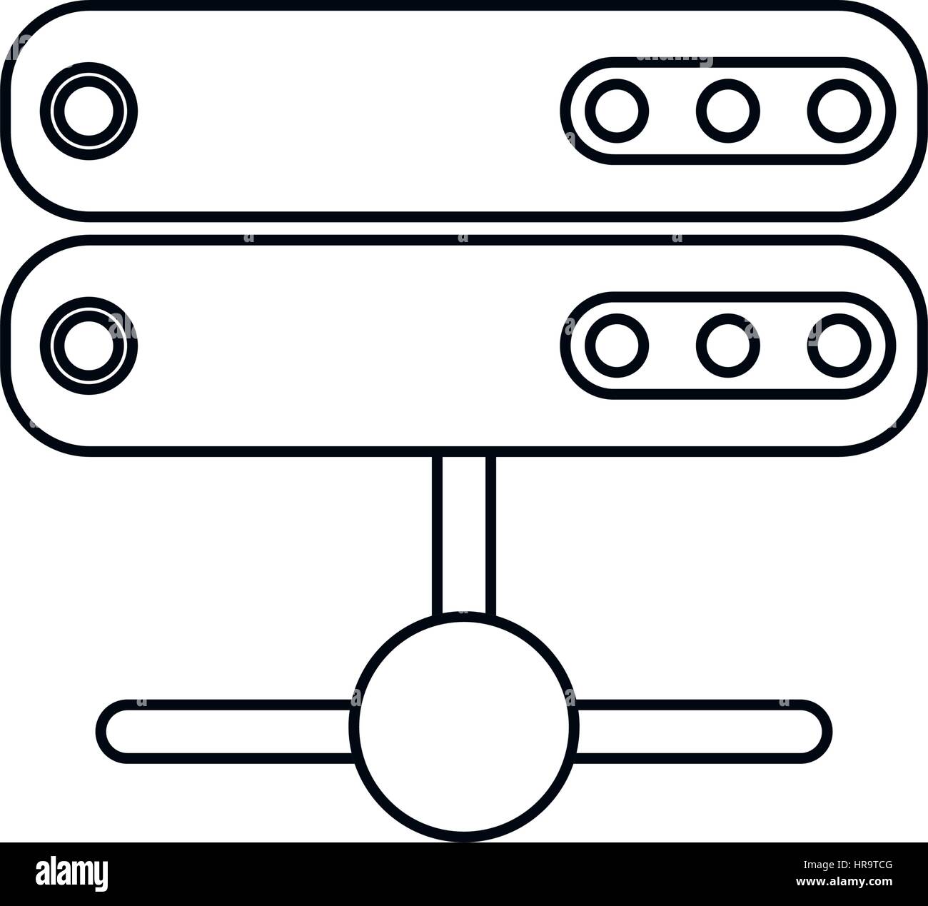 data server technology system thin line Stock Vector Image & Art - Alamy