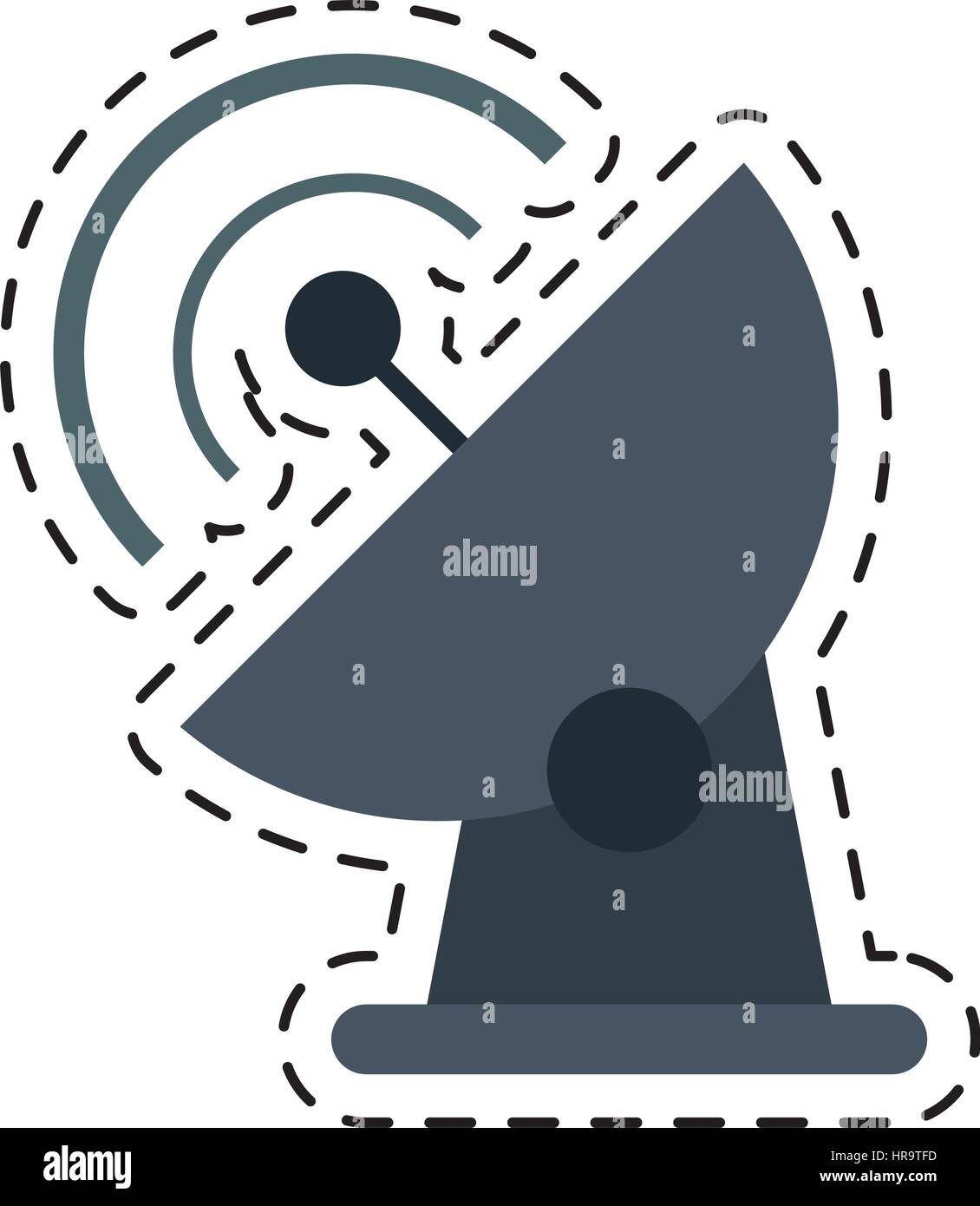 cartoon antenna dish transmission Stock Vector Image & Art - Alamy