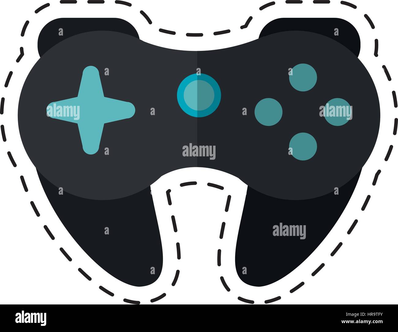 cartoon gamepad control console concept Stock Vector Image & Art - Alamy