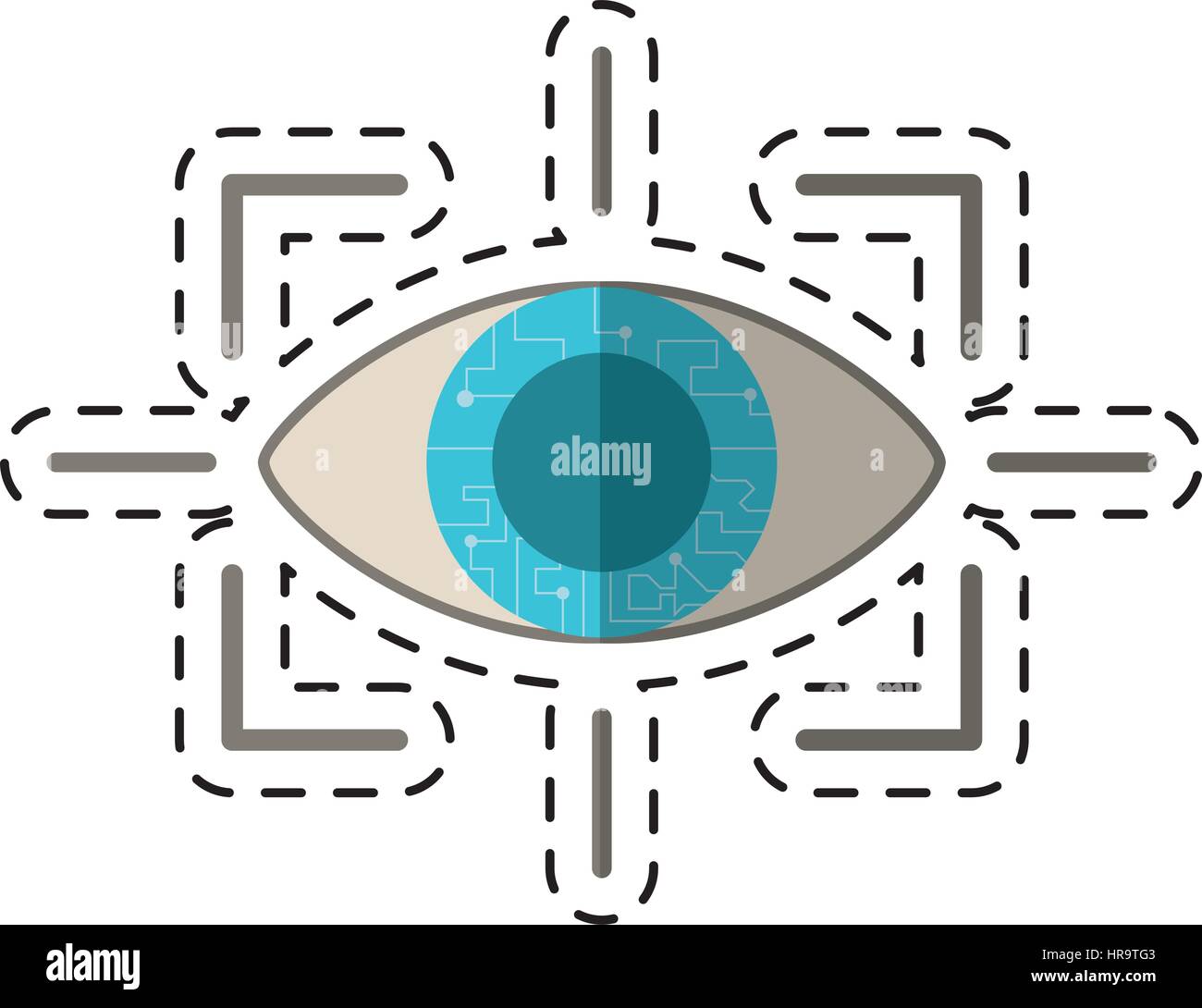 cartoon eye virtual reality concept Stock Vector Image & Art - Alamy