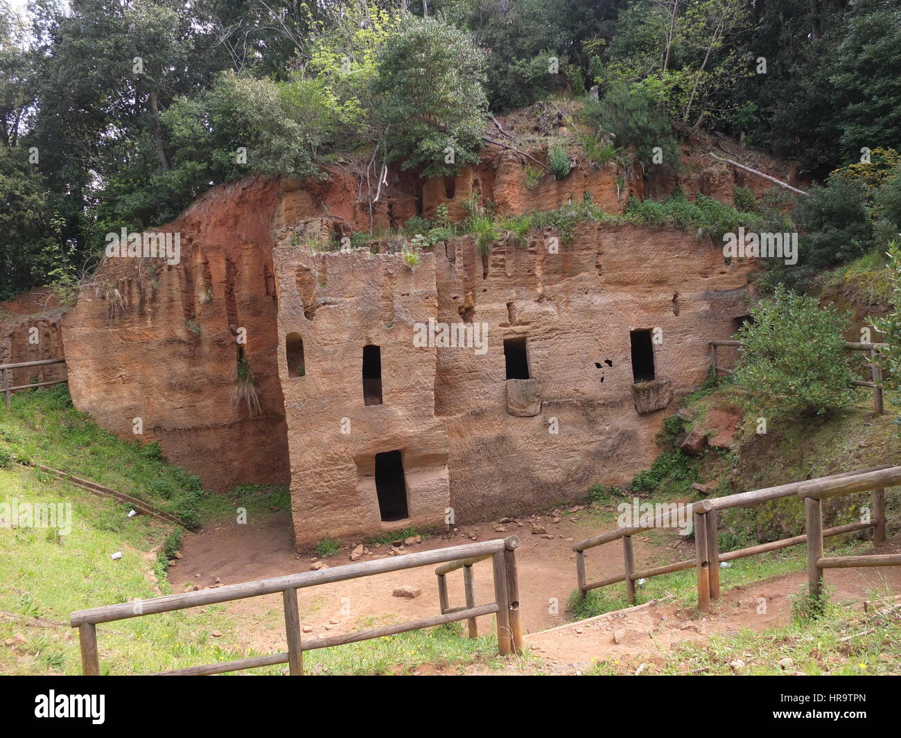 Etruscan necropolis at Baratti archeological park, south Tuscany, Italy ...