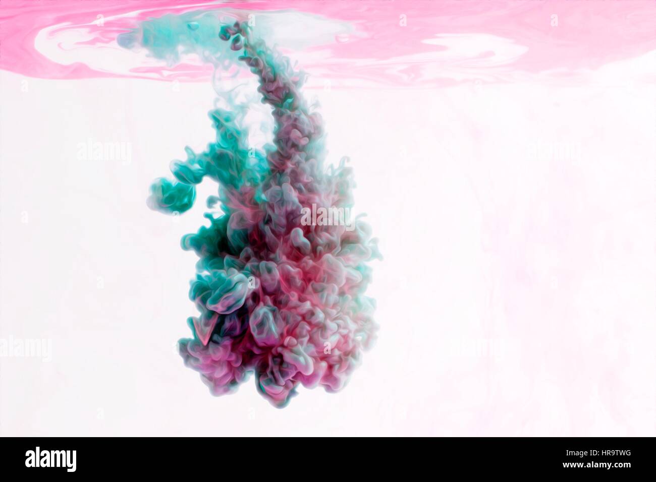 Inks in water, color abstraction Stock Photo - Alamy