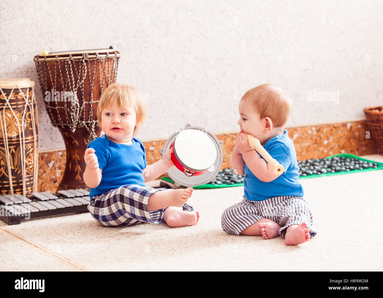 Boys with musical instruments Stock Photo - Alamy