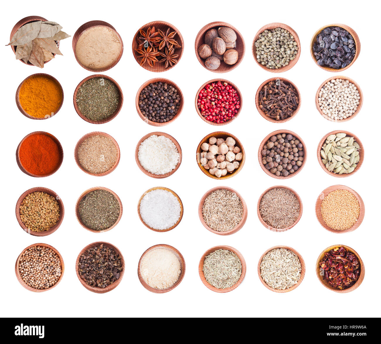 Spice set isolated Stock Photo - Alamy