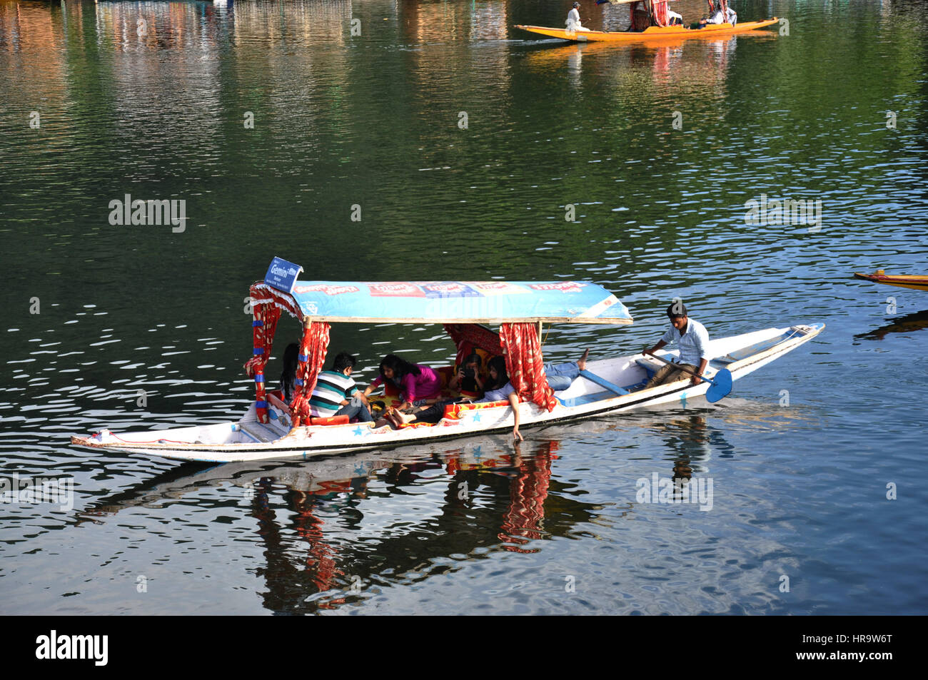 White shikara Boat at Dal Lake, Kashmir (Photo Copyright © by Saji ...