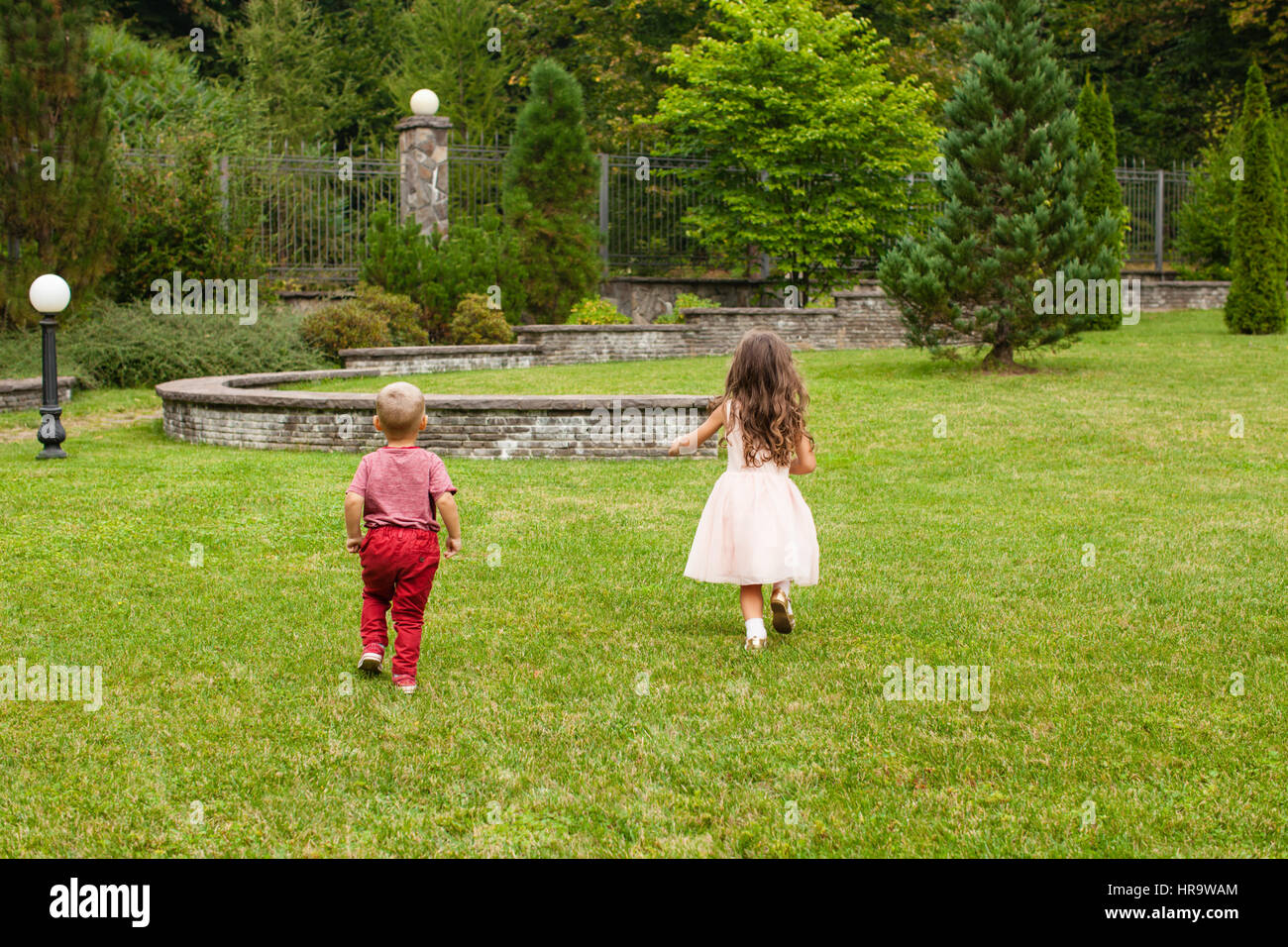 Kids enjoy the nature Stock Photo - Alamy