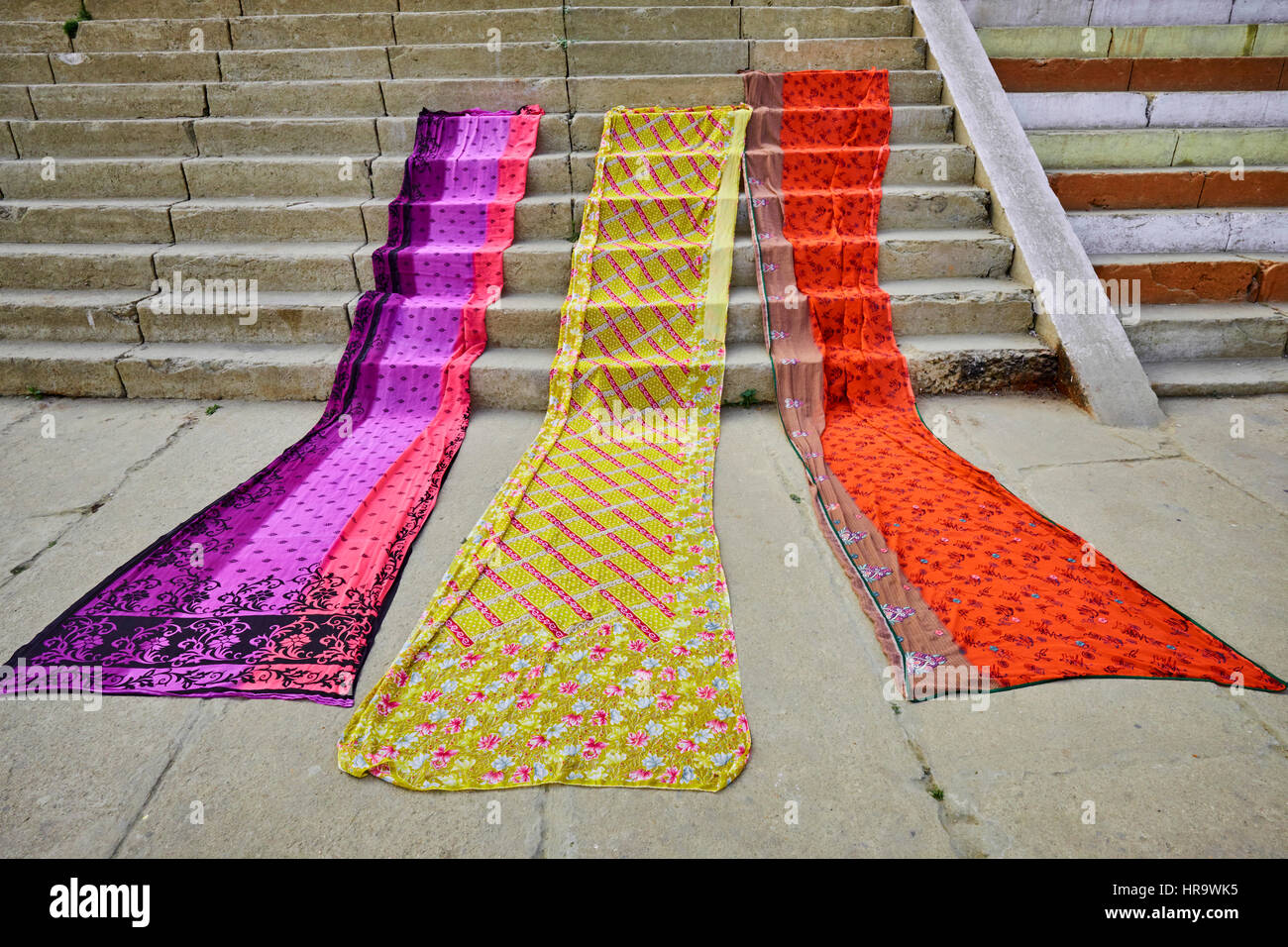 Indian sari drying hi-res stock photography and images - Alamy
