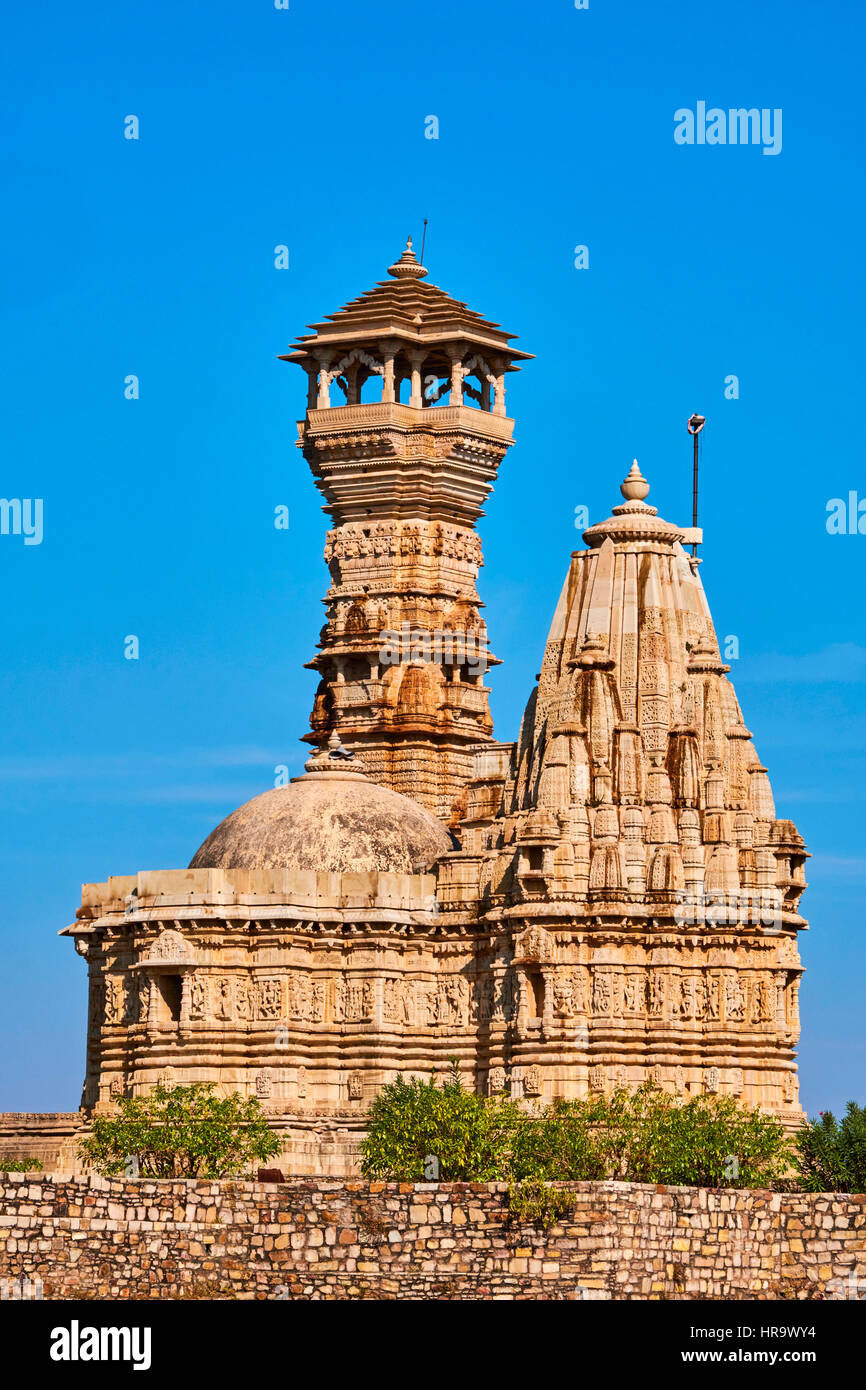 India, Rajasthan, Chittorgarh fort, Unesco world heritage, Kirti ...