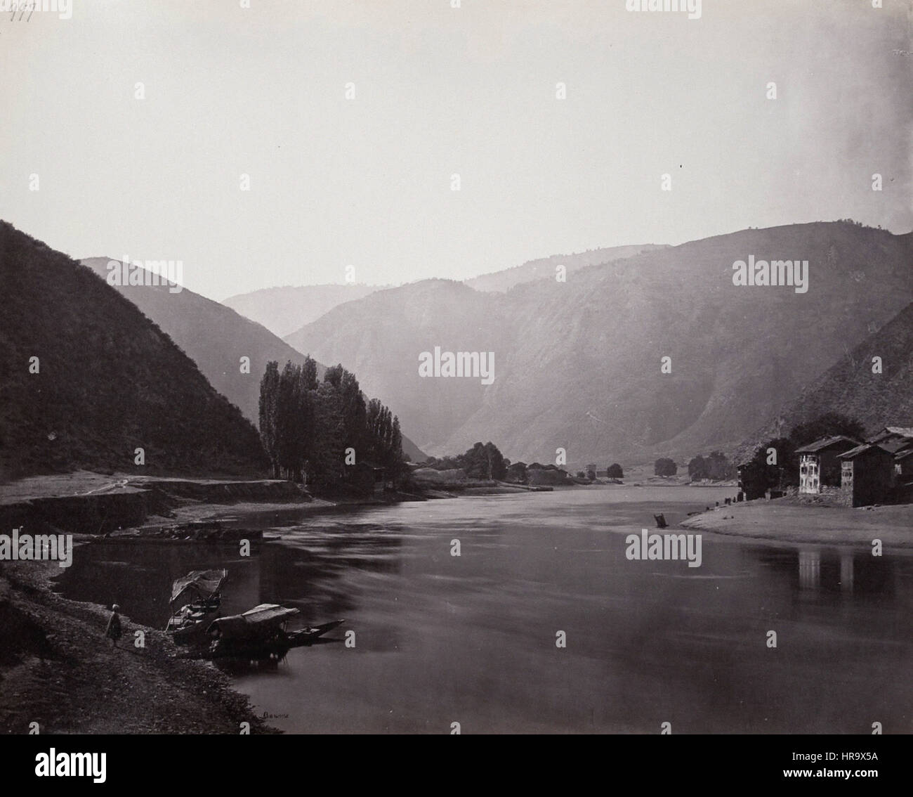 Kashmir Baramula View Down the River Stock Photo - Alamy