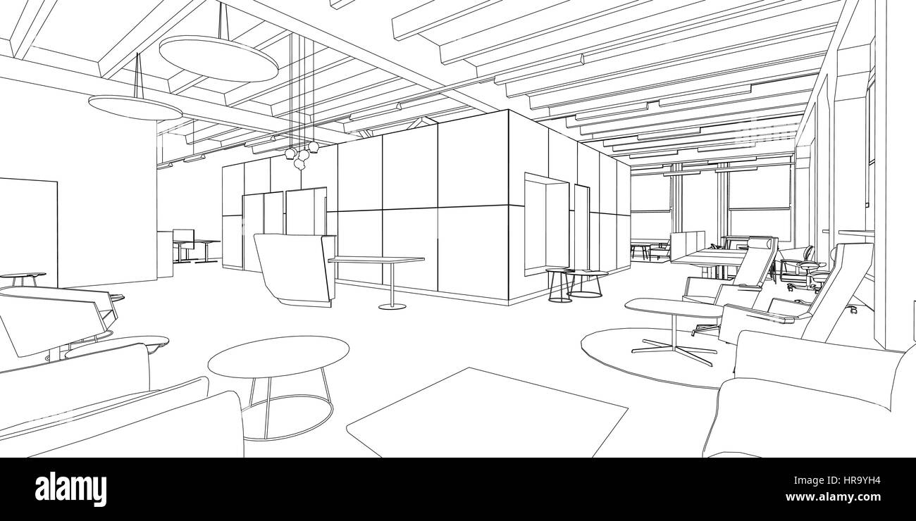 Interior indoors white Stock Vector Images - Alamy