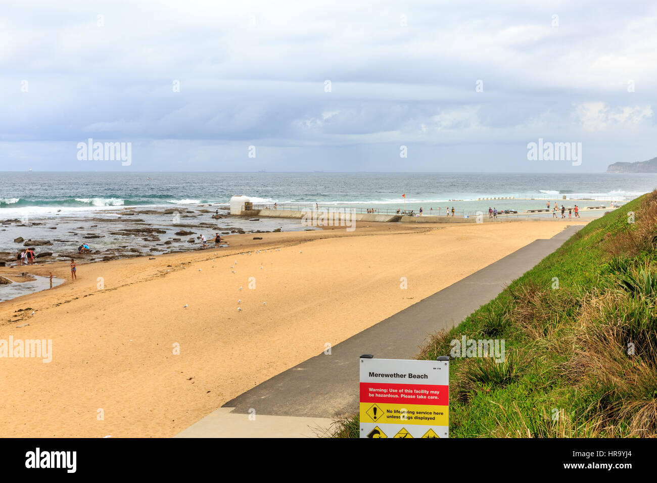 Merewether beach in Newcastle, the second largest city in New South ...