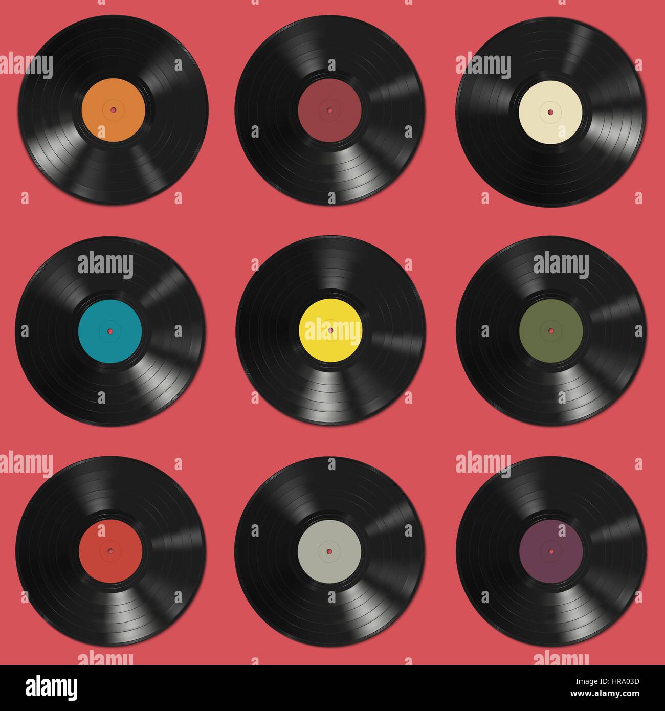 Vinyl records pattern Stock Vector Image & Art - Alamy