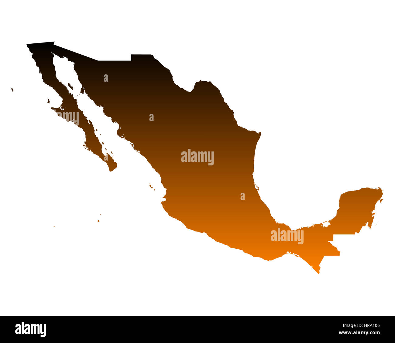 Map of Mexico Stock Photo - Alamy