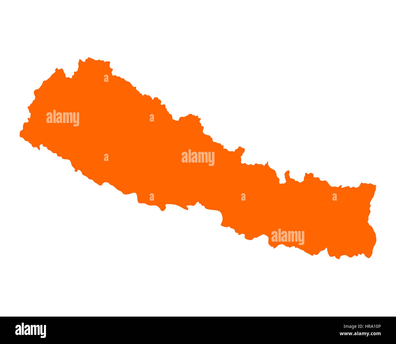 Map of Nepal Stock Photo - Alamy