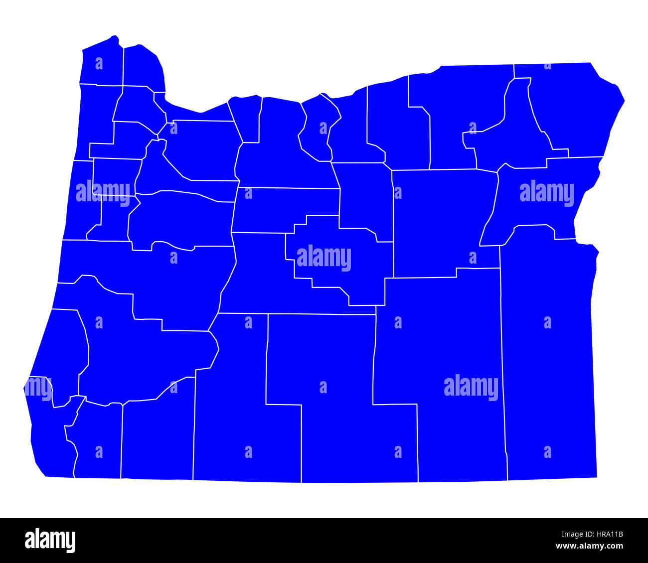 Oregon us state contour map hi-res stock photography and images - Alamy