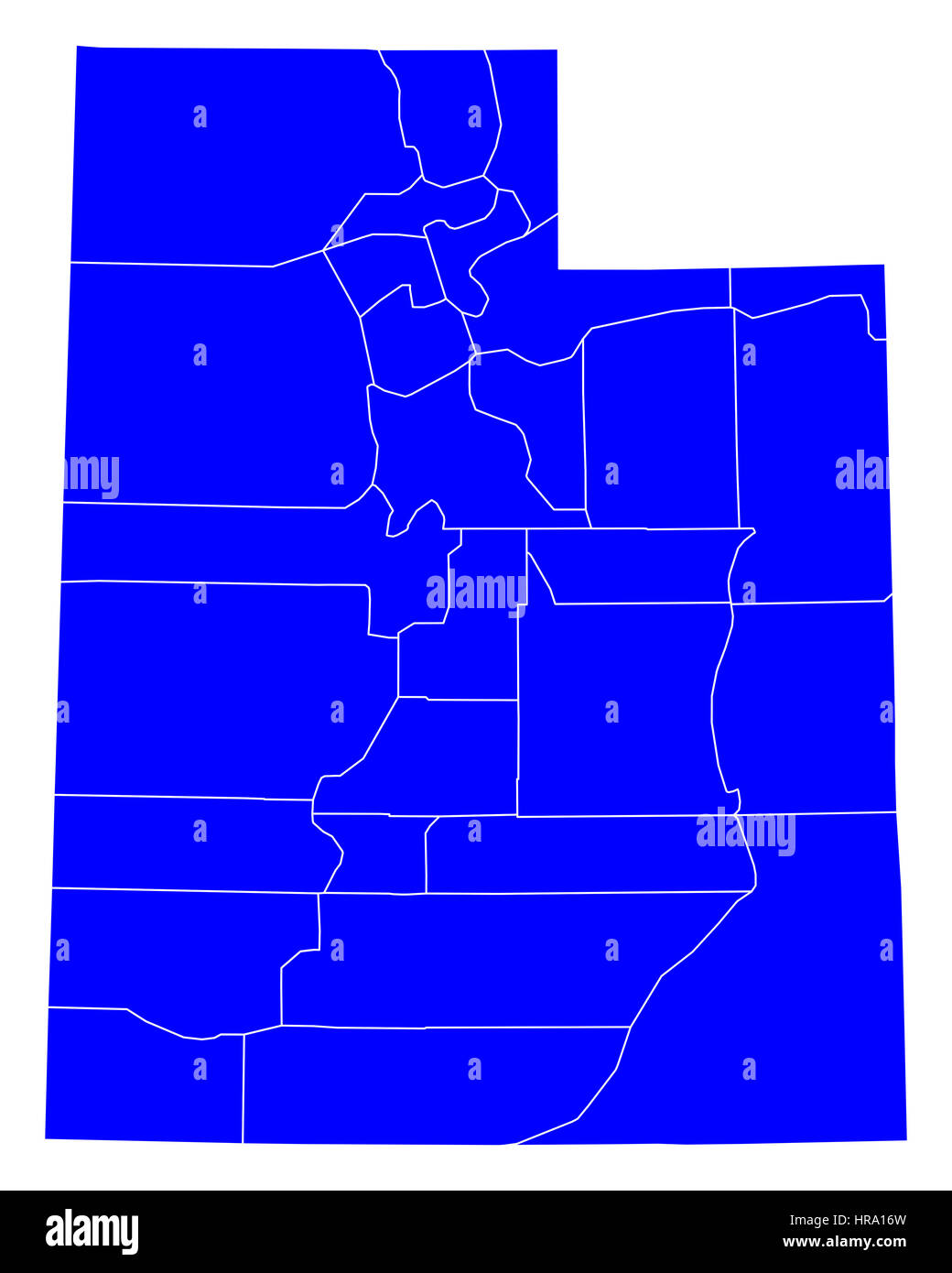 Map of Utah Stock Photo - Alamy