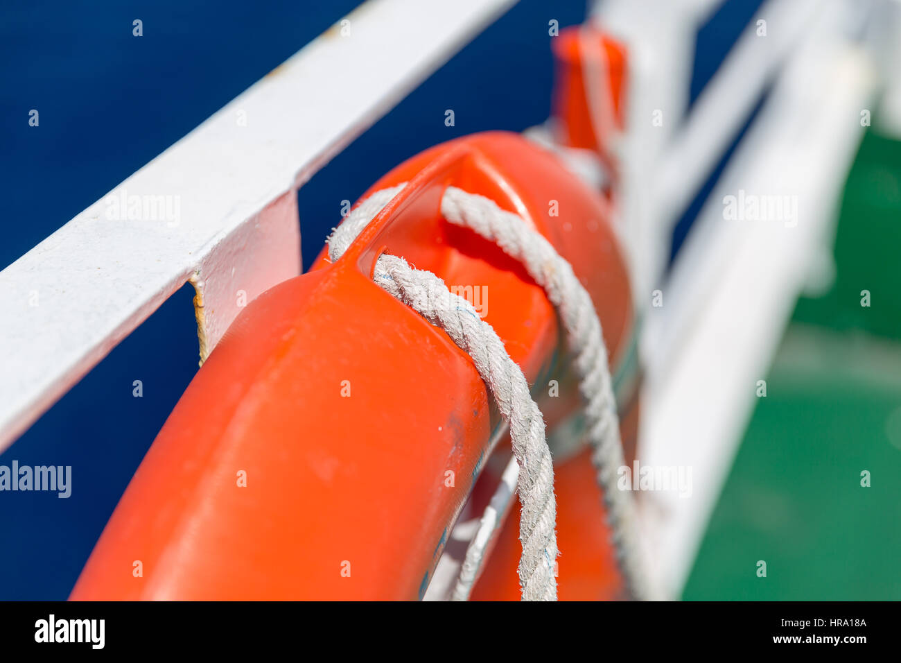 Rescue equipment on the ship Stock Photo - Alamy