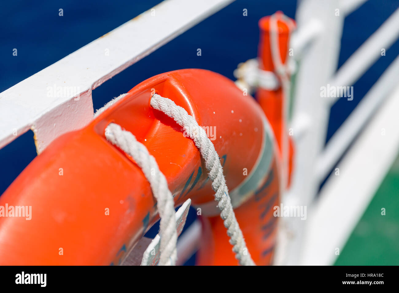 Rescue equipment on the ship Stock Photo - Alamy