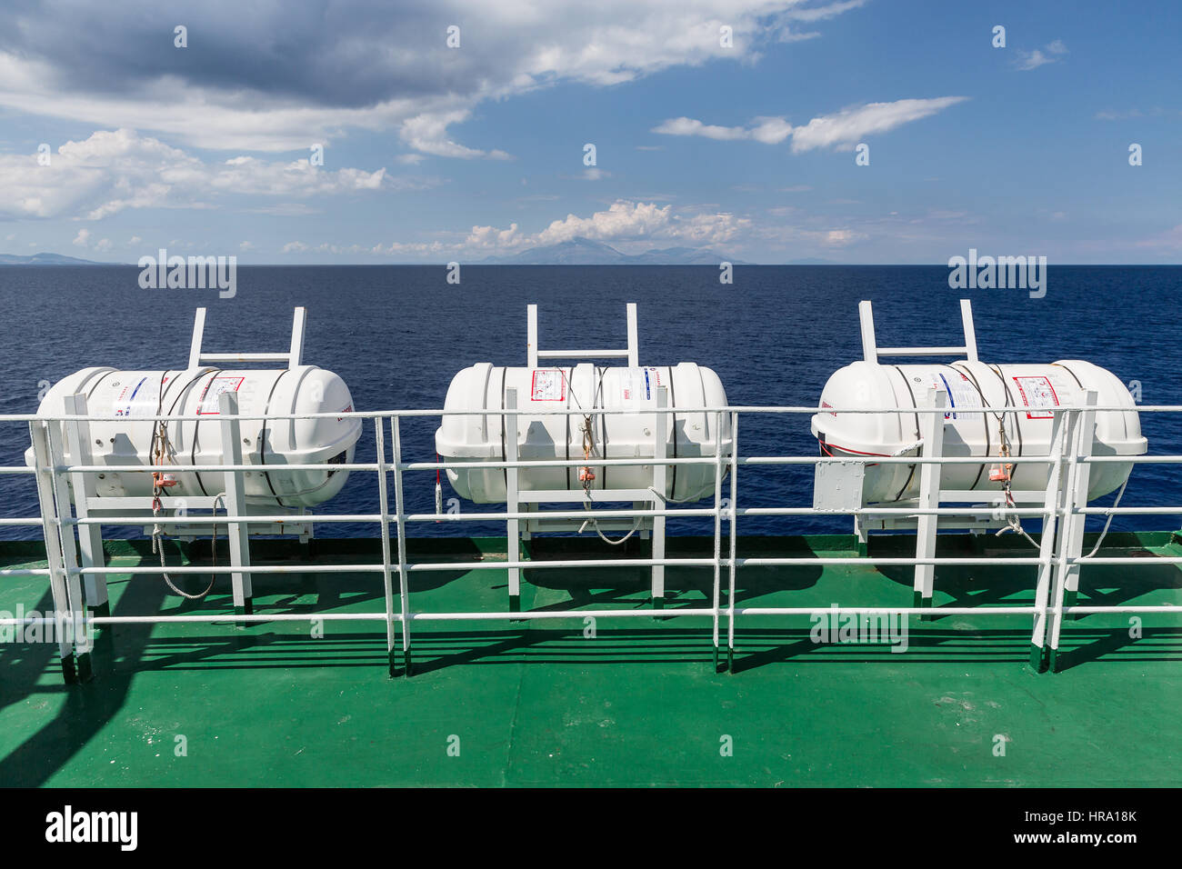 Rescue equipment on the ship Stock Photo - Alamy