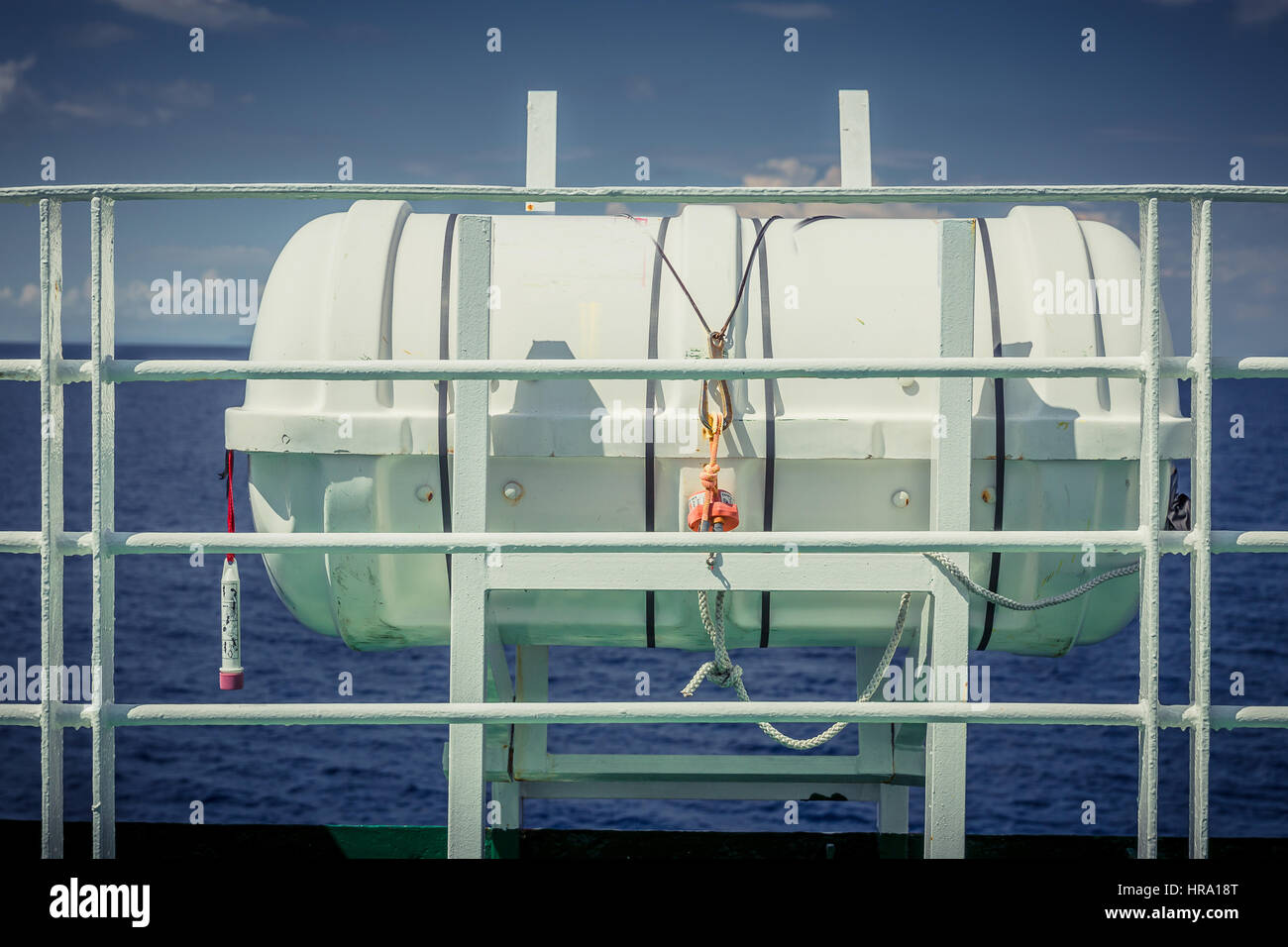 Rescue equipment on the ship Stock Photo - Alamy