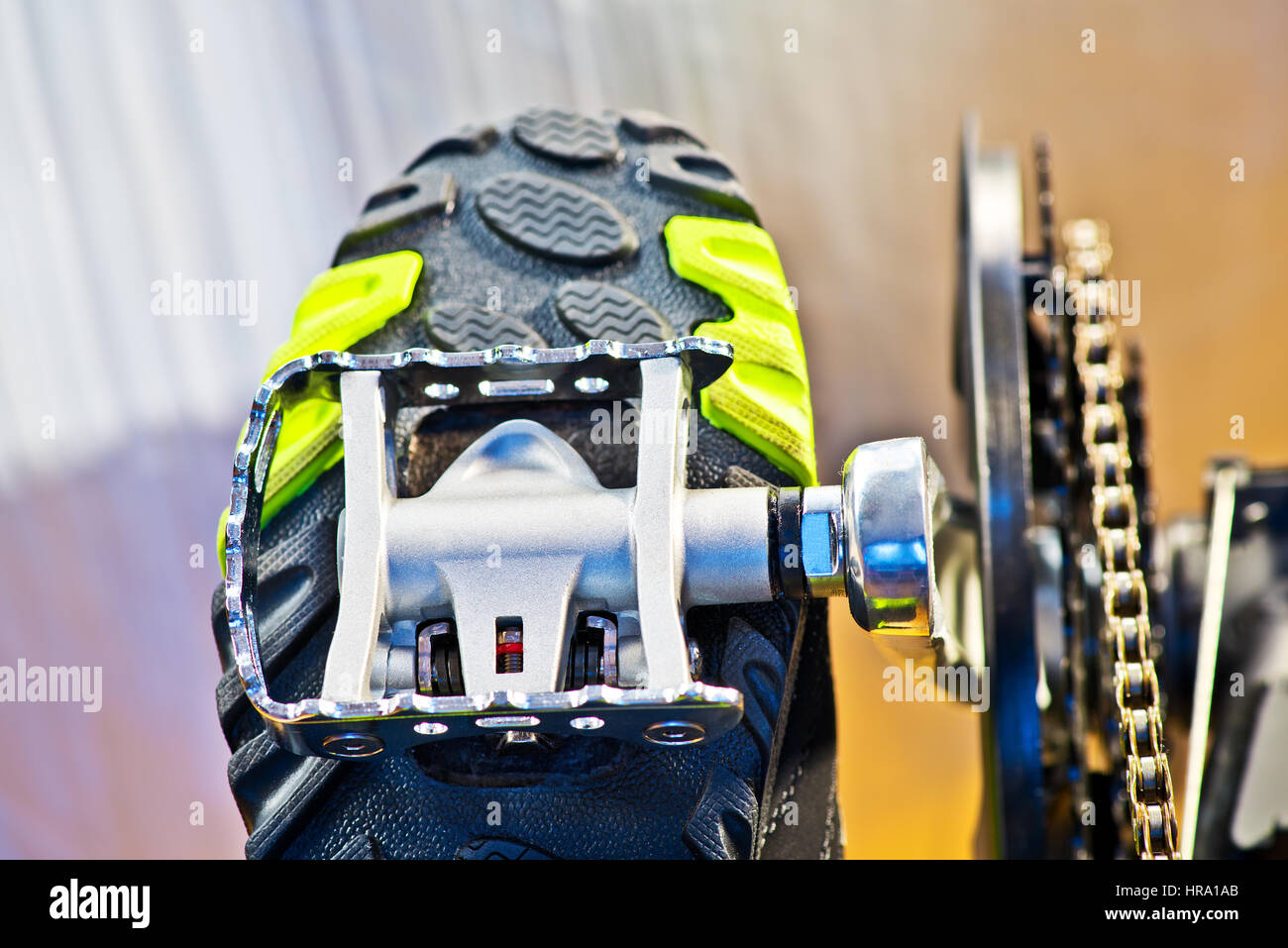Detail Of Cycle Track With Pedal Stock Photo - Alamy