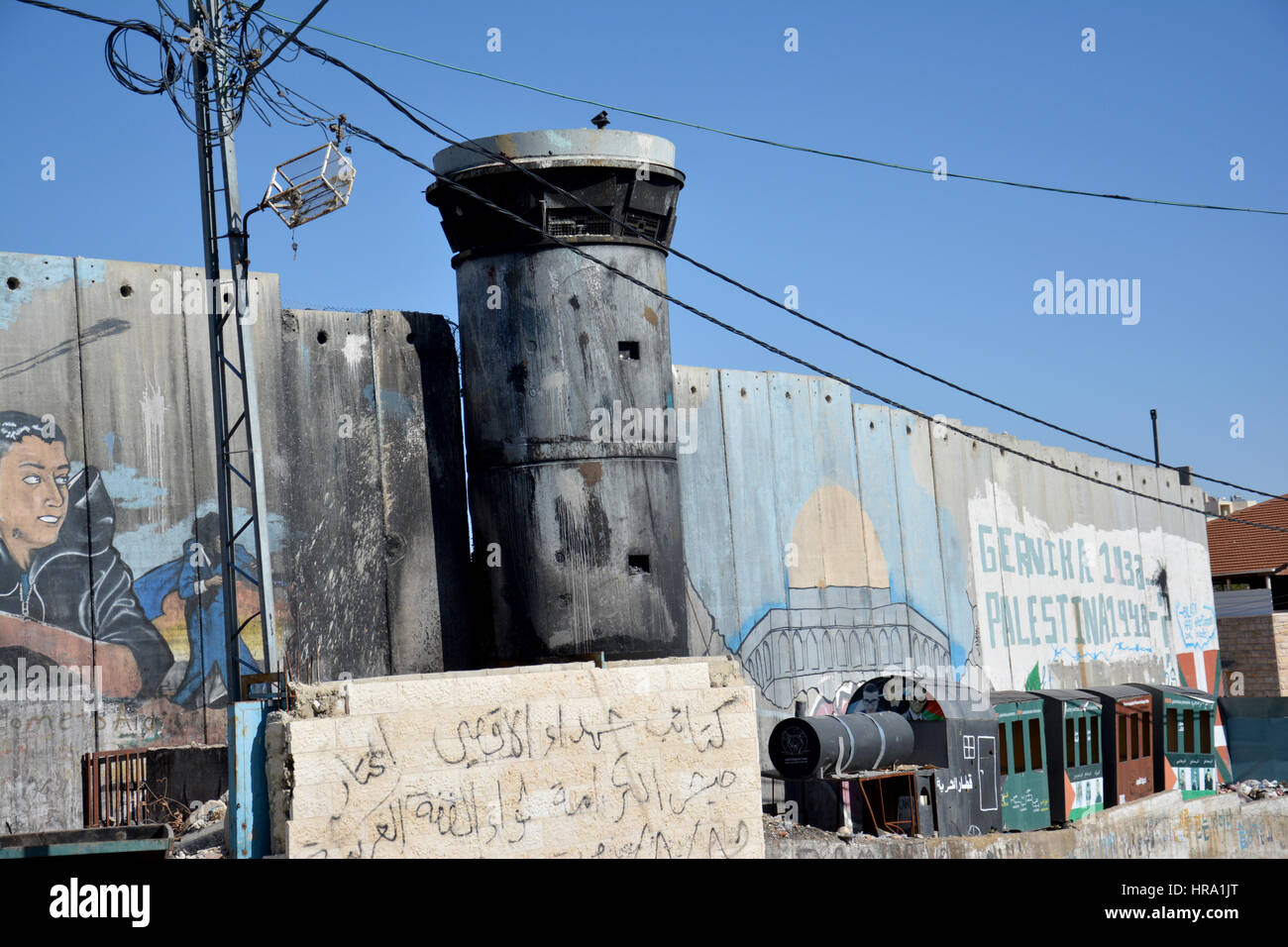 Bethlehem, Palestine. January 6th 2017 - Aida Refugee Camp In Palestine ...