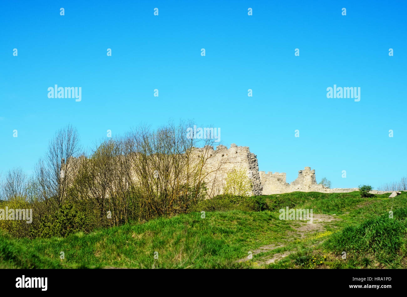Ruin of medieval stone wall Kremenets, Ukraine Stock Photo - Alamy
